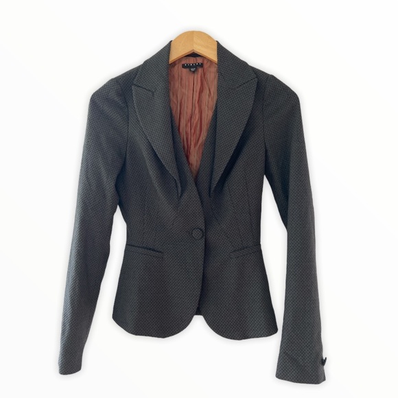Sisley | Jackets & Coats | Sisley Single Button Textured Career Blazer ...